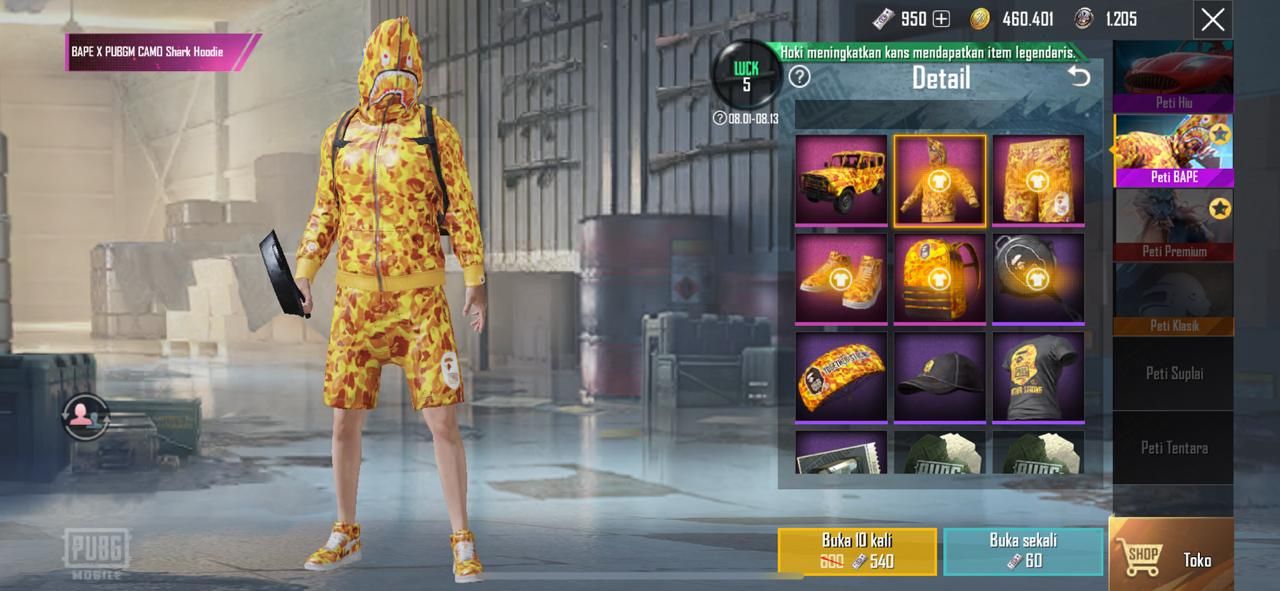 Cobain! Ini Tips Dapetin Skin Bape di PUBG Mobile Bermodalkan 60 UC