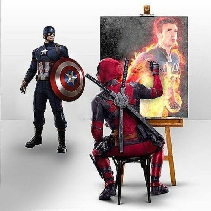 Kocak! Begini Hasil Lukisan Deadpool kalo Doi jadi Seorang Pelukis - Hai