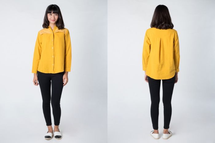 Tampil Fresh ala Indah Nada Puspita dengan Fashion Item Warna Kuning ...