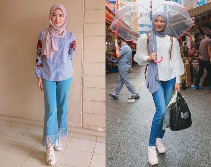 4 Model Hijab Simpel Selebgram Hijabers Ayana Jihye Moon, Intip Yuk!