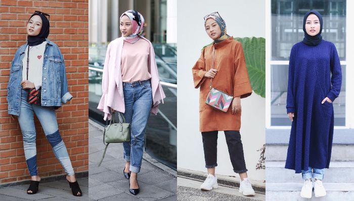 Tips Mix and Match Celana Denim ala Hijabers Gabriella Citra Andriane - Stylo
