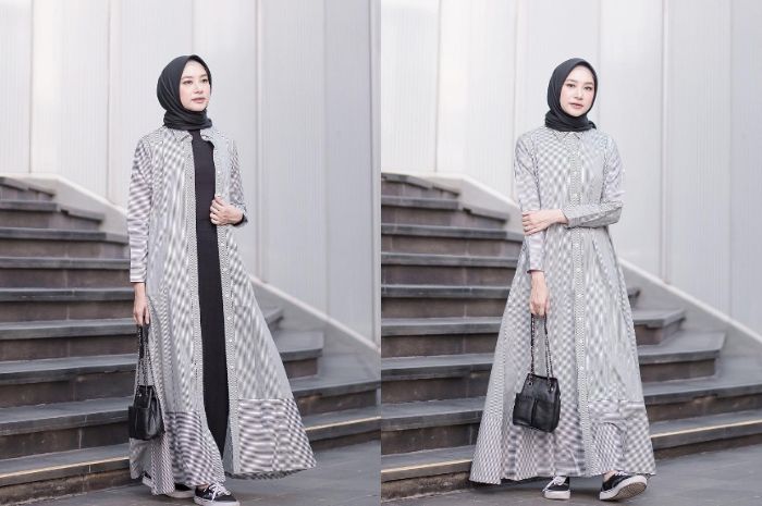 Fashion Hijab Kekinian Instagram dengan Shirt Dress ala Siti Bahjatina - Stylo
