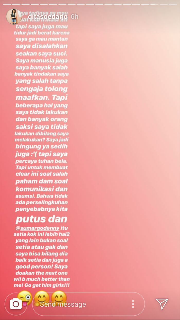 Denny Sumargo dan Dita Soedarjo Putus, DJ Verny Unggah Tulisan Ini! Denny Sumargo dan Dita Soedarjo Putus, DJ Verny Unggah Tulisan Ini!
