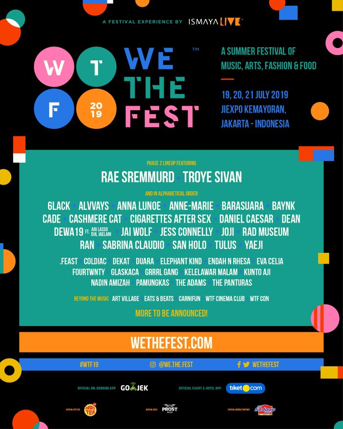 We The Fest 2019 Umumkan Lineup Fase 2, Ada Joji Hingga Anne-Marie! - Hai
