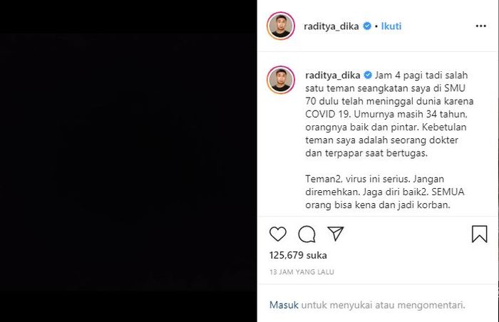 Raditya Dika Sampaikan Kabar Duka, Kehilangan Sosok Dekatnya Ini Karena ...