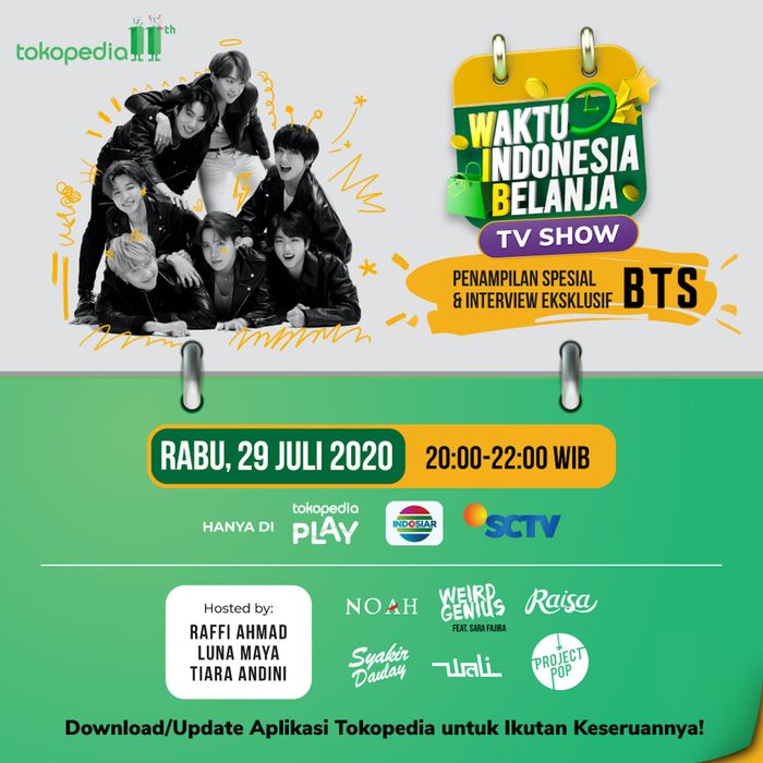 Tokopedia Gelar Festival 'Waktu Indonesia Belanja'! Ada BTS Tampil ... Tokopedia Gelar Festival 'Waktu Indonesia Belanja'! Ada BTS Tampil ...