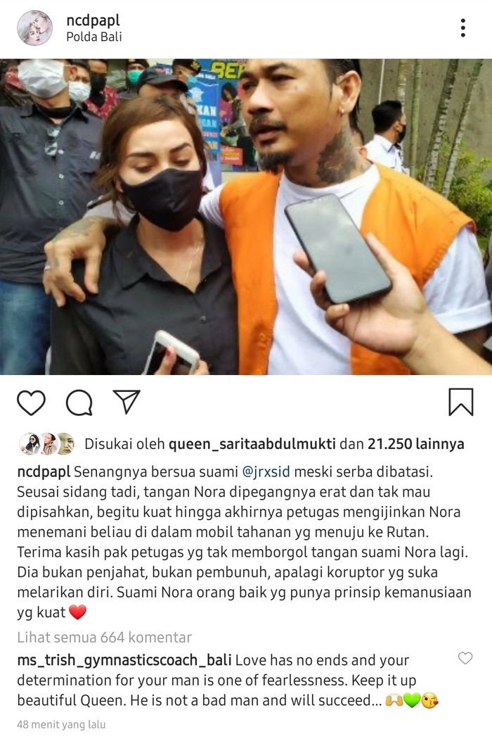Jerinx SID Genggam Erat Tangan Sang Istri Seolah Tak Ingin Terpisah ... Jerinx SID Genggam Erat Tangan Sang Istri Seolah Tak Ingin Terpisah ...