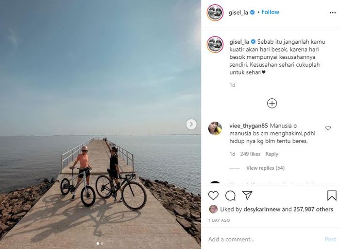 Gisella Anastasia Tulis Soal Kekhawatiran, Gading Marten Beri Respons Ini Gisella Anastasia Tulis Soal Kekhawatiran, Gading Marten Beri Respons Ini