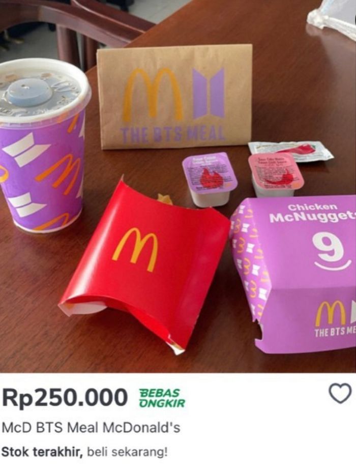 Harga McD BTS Meal Dijual Mahal di E-Commerce, Hingga Rp 600 ribu! - Semua Halaman - Nextren.grid.id