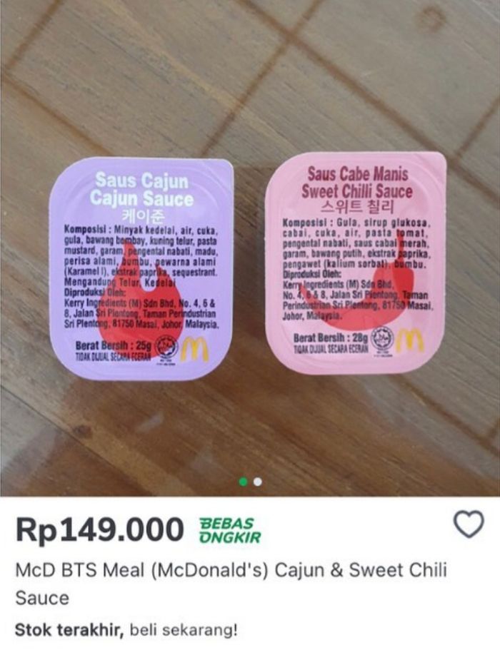 Harga McD BTS Meal Dijual Mahal di E-Commerce, Hingga Rp 600 ribu! - Semua Halaman - Nextren.grid.id