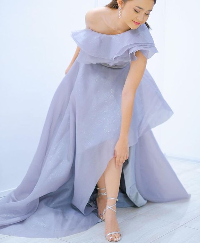 Kenakan Dress Lilac Mewah, Penampilan Michelle Ziudith Sukses Membius ...