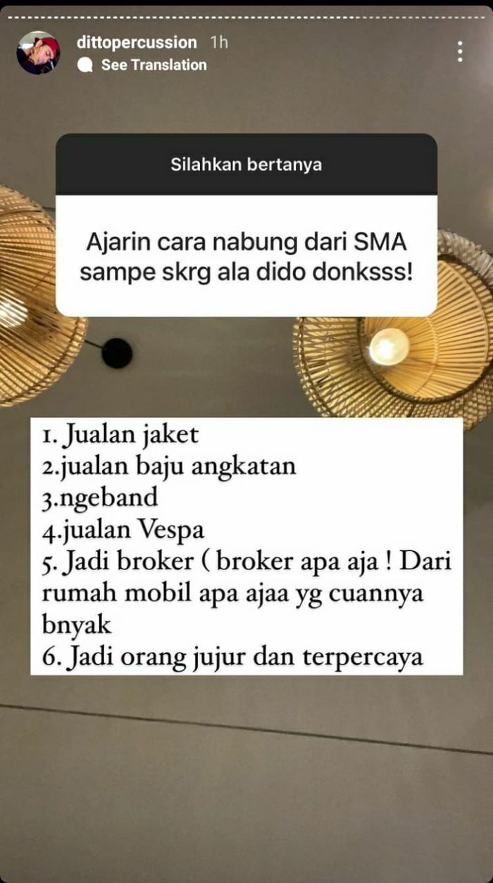 Dari Dagang Jaket sampai Jualan Vespa Sudah Dilakoni Ditto Percussion ...