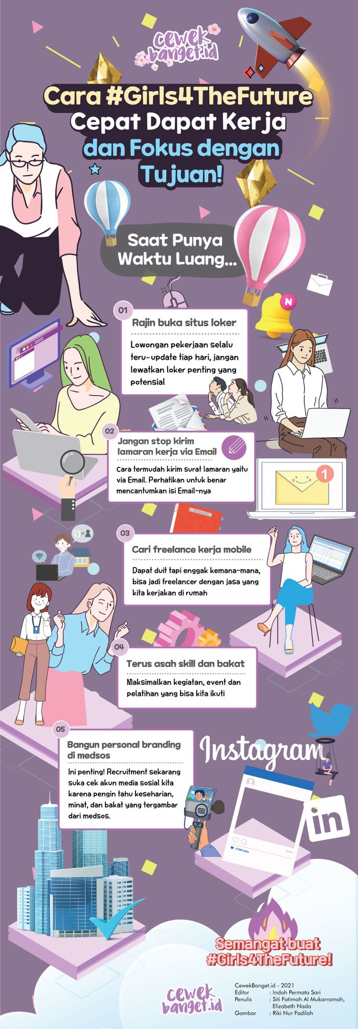 INFOGRAFIS: Cara #Girls4TheFuture Cepat Kerja dan Fokus dengan Tujuan ...