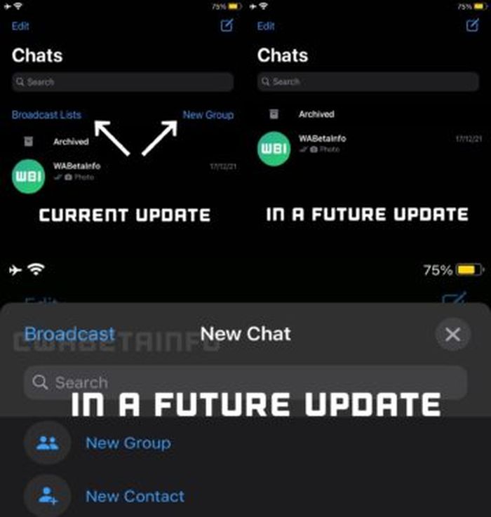WhatsApp iOS Bakal Punya Tampilan Chat List Baru, Lebih Simple ...