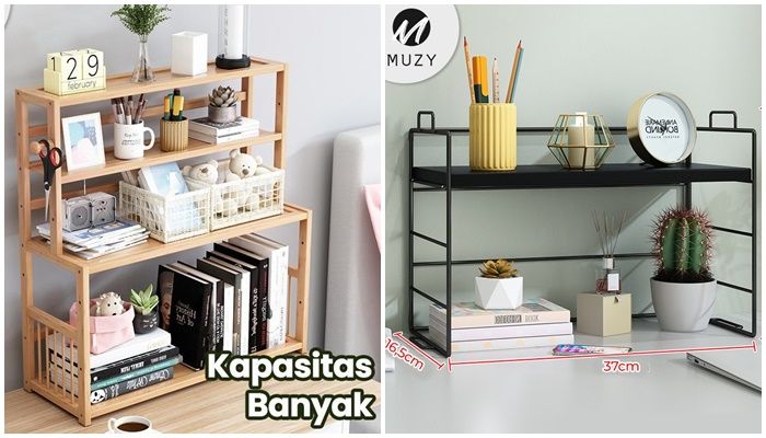 3 Rekomendasi Online Shop Rak Buku Multifungsi Bikin Meja Rapi - Stylo