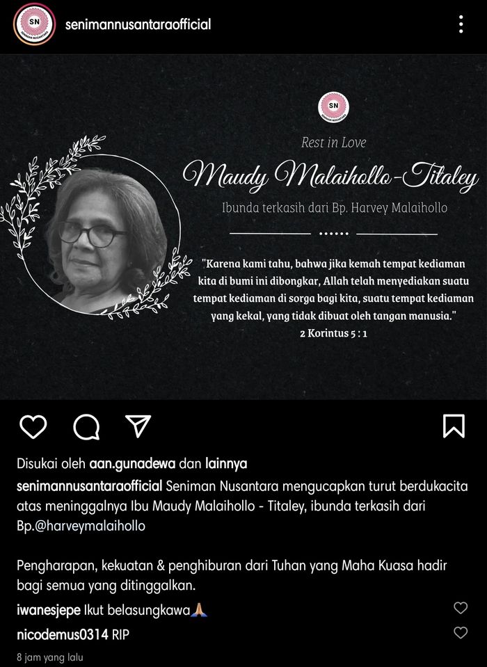 Kabar Duka, Mikha Tambayong dan Penyanyi Kawakan Harvey Malaihollo ...