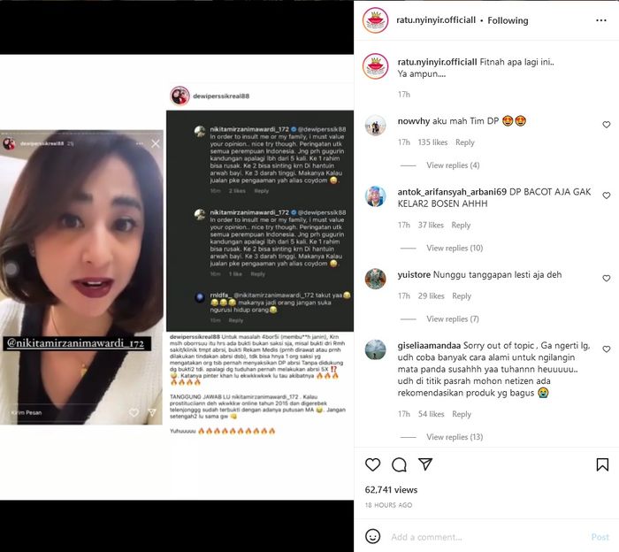 MAKIN PANAS! Dewi Perssik Dituding Aborsi 5 Kali, Aib Nikita Mirzani Dibongkar: Digerebek ...