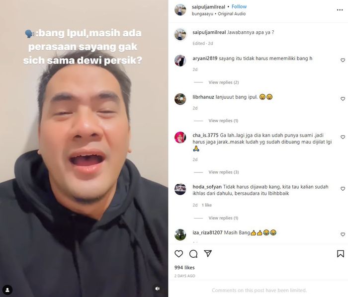 'Sedih Kenapa Kalian Harus Berpisah' Saipul Jamil Menangis Tahu Kabar Dewi Perssik Digugat Cerai ...
