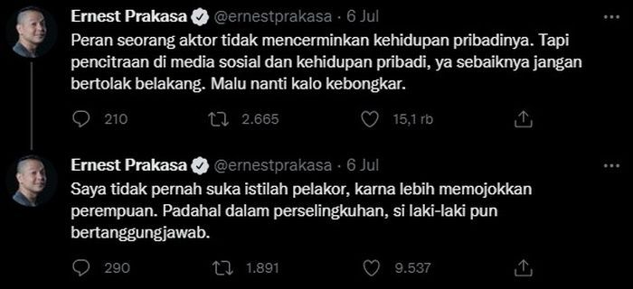 'Saya Tidak Pernah Suka Istilah Pelakor' Ramai Soal Perselingkuhan ... 'Saya Tidak Pernah Suka Istilah Pelakor' Ramai Soal Perselingkuhan ...