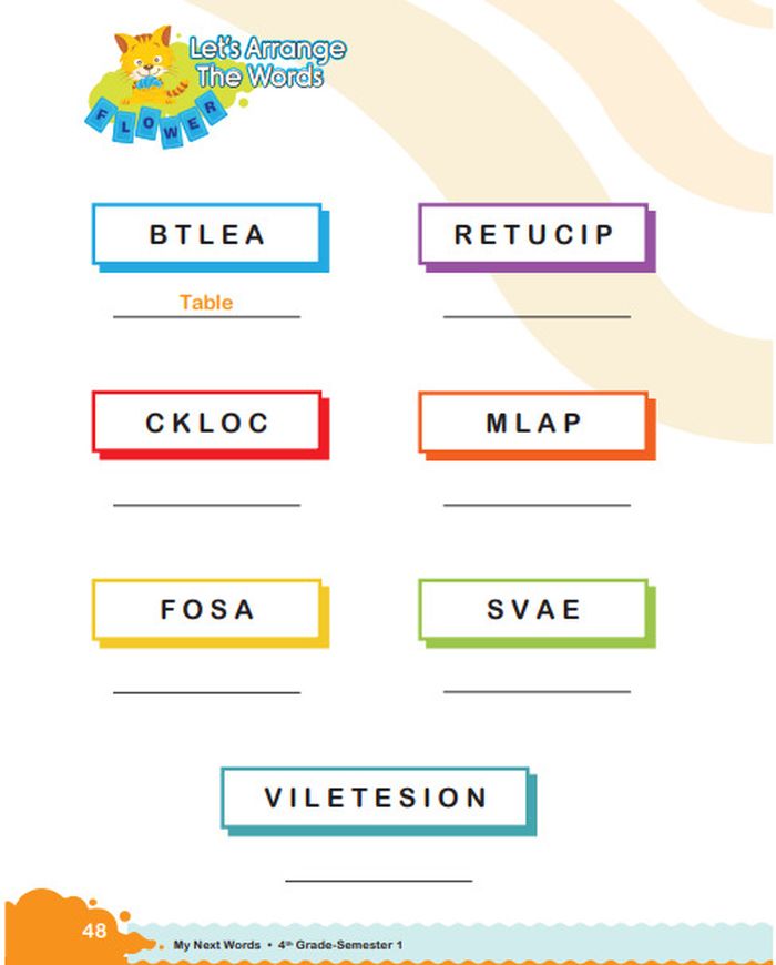 Pembahasan Soal Let's Arrange The Words, Unit 5: Where Is My Pencil ...