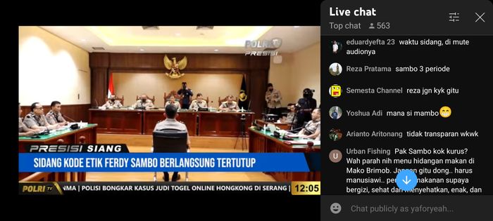Netizen Kritik Sidang Kode Etik Ferdy Sambo yang Digelar Terbuka Tapi Materi Sidangnya Tertutup ...