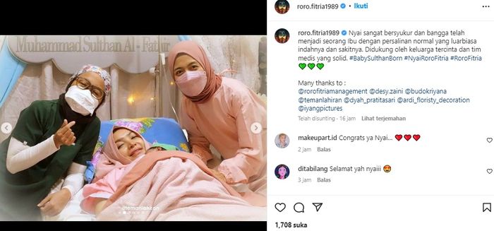 Senyum Bahagia Roro Fitria Mengembang Sambil Peluk Putra Pertamanya ...