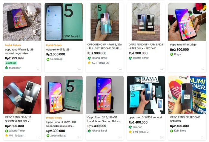 Harga HP Second Oppo Reno 5F September 2022, Kini Cuma Rp 2 Jutaan ...