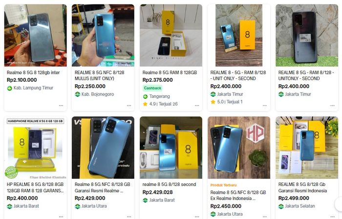 Harga HP Second Realme 8 5G 128GB September 2022, HP 5G Termurah Nih ...