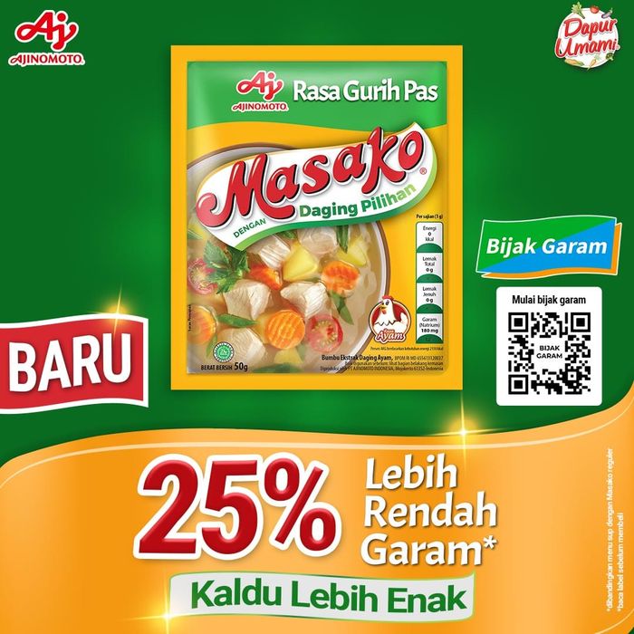 Cara agar Masakan Gurih dan Sehat, Pakai Micin Rendah Garam Saja! - Nova