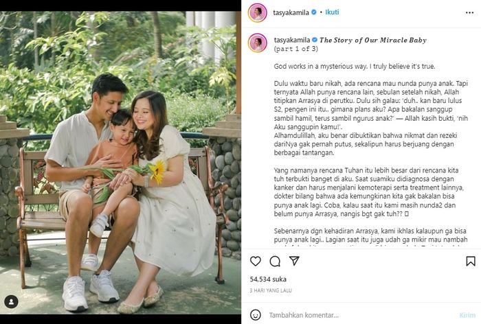 Tasya Kamila Ungkap Keajaiban Bisa Hamil Anak Kedua Usai sang Suami ... Tasya Kamila Ungkap Keajaiban Bisa Hamil Anak Kedua Usai sang Suami ...