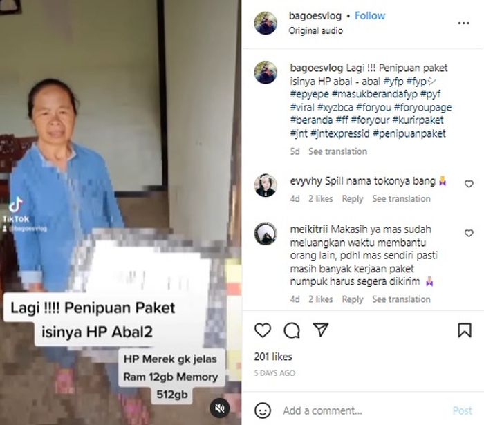 Viral Kurir Ekspedisi Gagalkan Paket Penipuan Barang Abal-abal Milik Warga, Aksinya Auto Panen ...