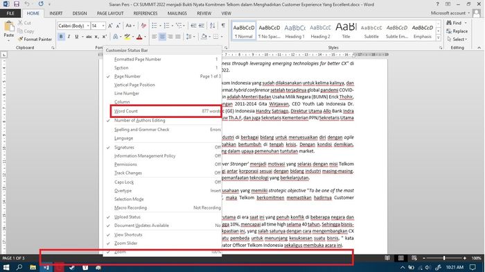 Cara Melihat Jumlah Kata di Microsoft Word dan Google Docs, Gampang ...