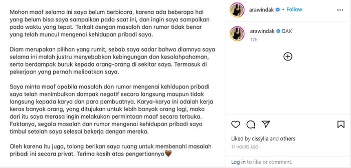 Reputasinya Hancur Lebur Gara-gara Rebut Suami Orang, Arawinda Kirana Bantah Selingkuh dengan ...