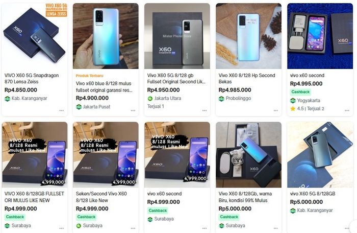 Harga HP Second Vivo X60 5G 8/128GB November 2022, Flagship Cuma Rp 4 ...