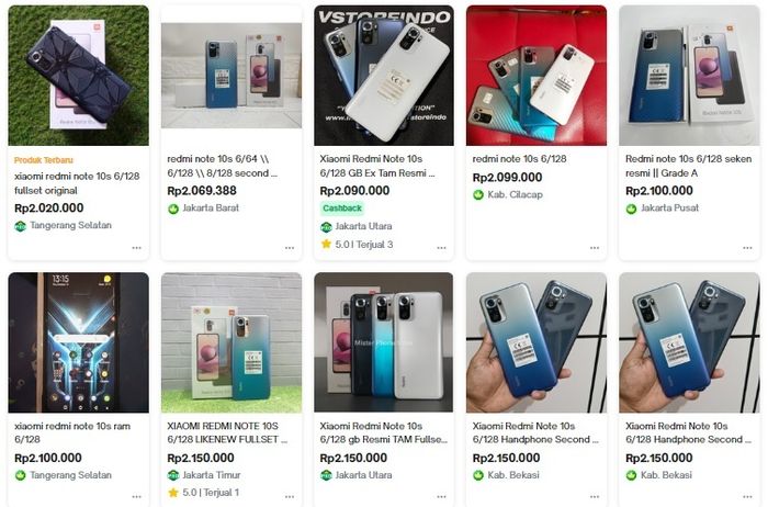 Harga HP Second Redmi Note 10s 6/128GB November 2022, Quad-Camera Murah ...