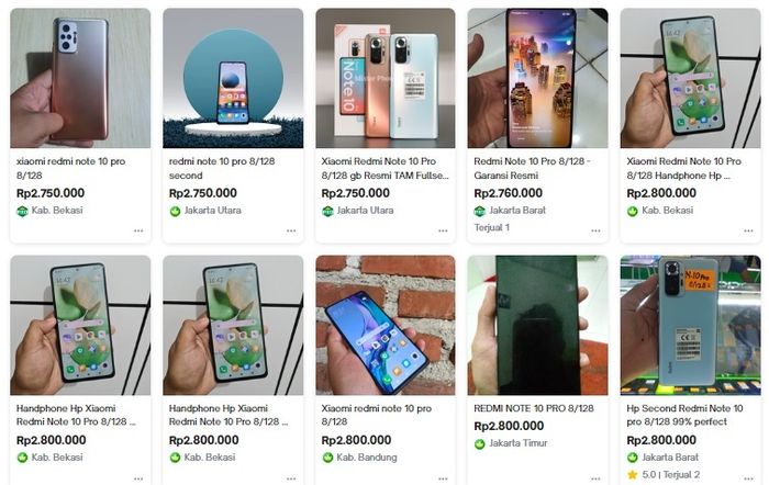 Harga HP Second Redmi Note 10 Pro 8/128GB November 2022, RAM Jumbo Rp 2 ...
