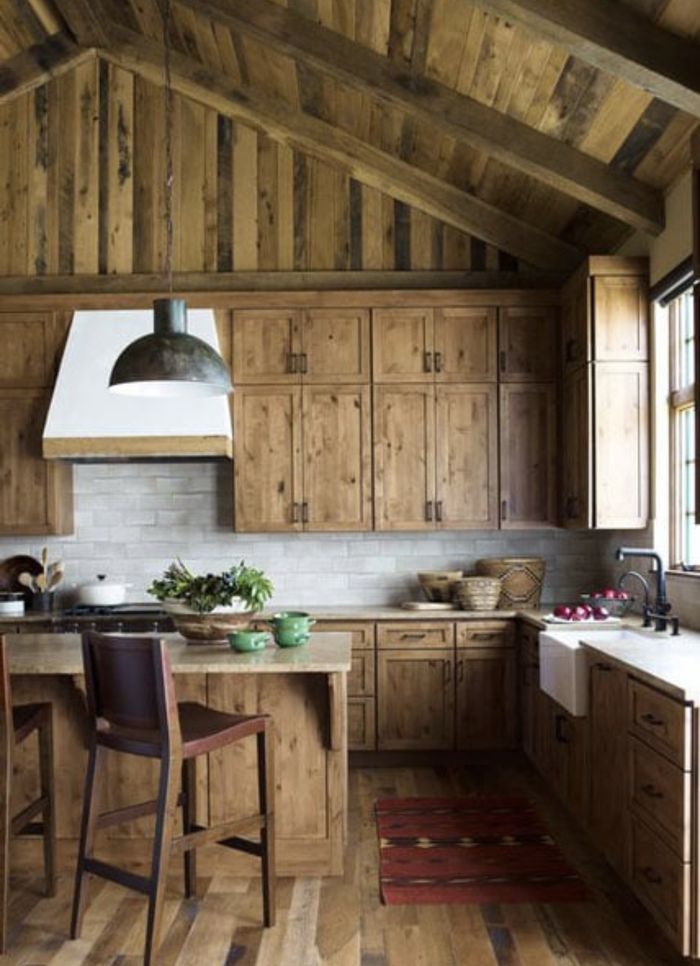 Kitchen Set Dibuat Seperti Begini, Foto Desain Dapur Terlihat Rustic ...