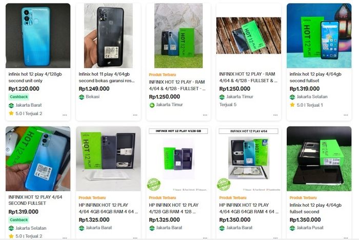 Harga HP Second Infinix Hot 12 Play 4/64GB November 2022, Cuma 1 Jutaan ...