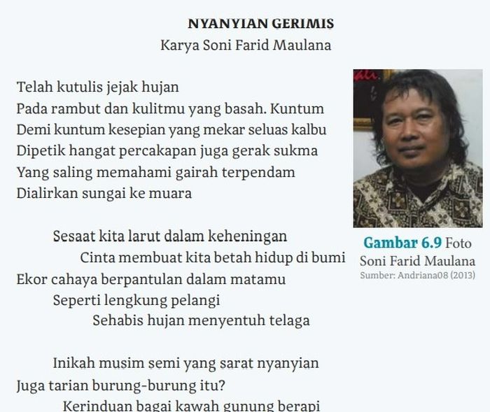 Rima dalam Puisi 'Nyanyian Gerimis', Bahasa Indonesia Kelas X SMA ...