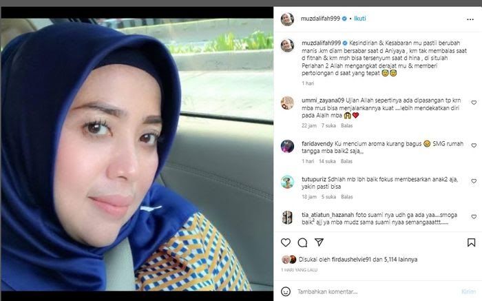 Muzdalifah dan Fadel Islami Kompak Hapus Foto Bersama di Instagram ...