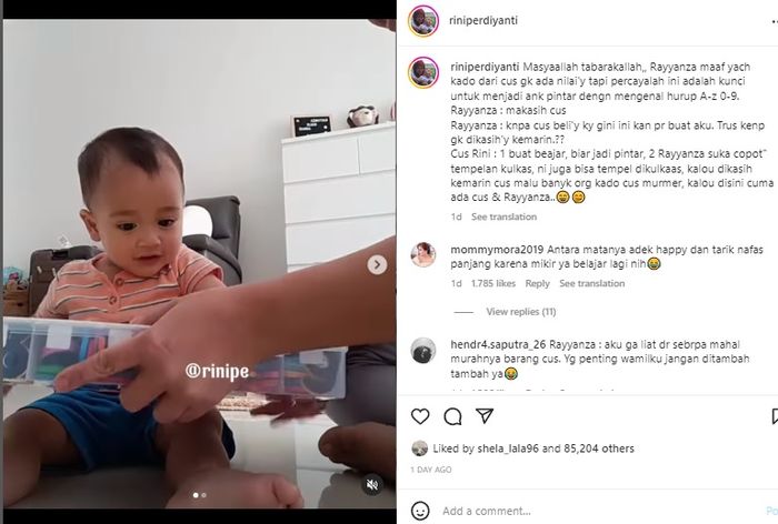 Sus Rini Beri Kado untuk Ulang Tahun Rayyanza, Netizen Justru Ramai Tulis Komentar Kocak
