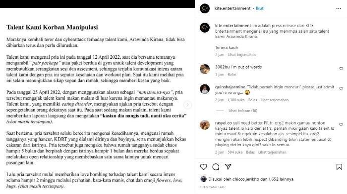 Manajemen Chicco Jerikho Dihujat Gegara Pernyataan Arawinda Kirana ... Manajemen Chicco Jerikho Dihujat Gegara Pernyataan Arawinda Kirana ...