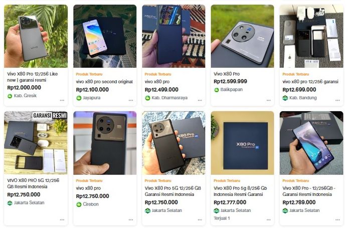 Harga HP Second Vivo X80 Pro 12/256GB Desember 2022, HP Berasa DSLR ...