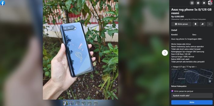 Harga HP Second ASUS ROG Phone 5s 8/128GB Desember 2022, Cuma Rp 5 ...