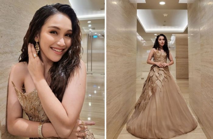 Tampil Serba Emas, Intip Gaya Ayu Ting Ting Pakai Gaun Mewah Sukses Curi Perhatian Netizen - Stylo