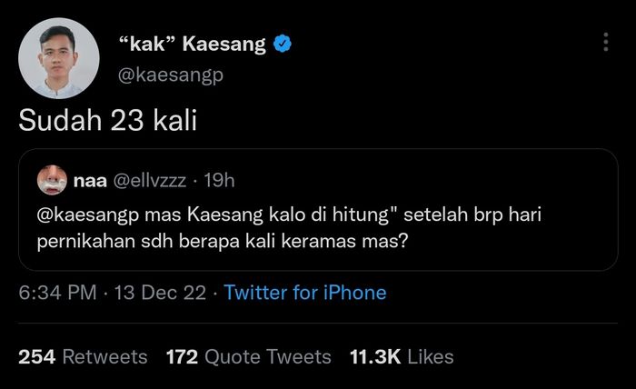 Jadi Pengantin Baru, Kaesang Pangarep Ngaku Sudah 23 Kali Keramas Sejak ... Jadi Pengantin Baru, Kaesang Pangarep Ngaku Sudah 23 Kali Keramas Sejak ...