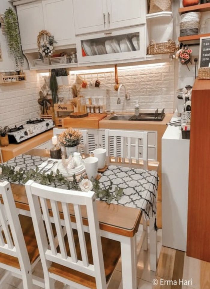 Baru Tahu, Desain Dapur Sederhana Jadi Satu Ruang Makan Terlihat Lega ...