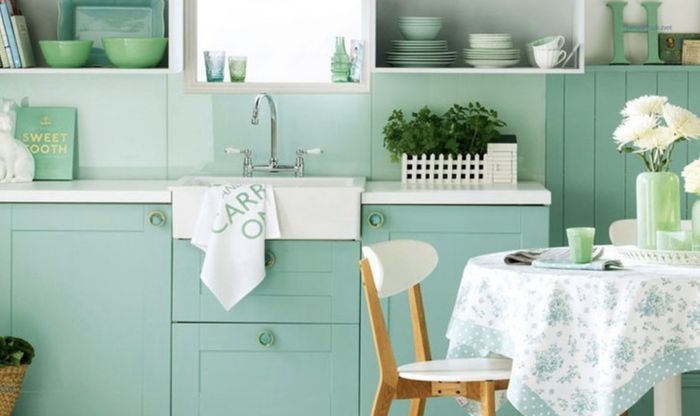 Ini Alasannya Kenapa Kabinet Dicat Warna Hijau Mint, Foto Interior ...