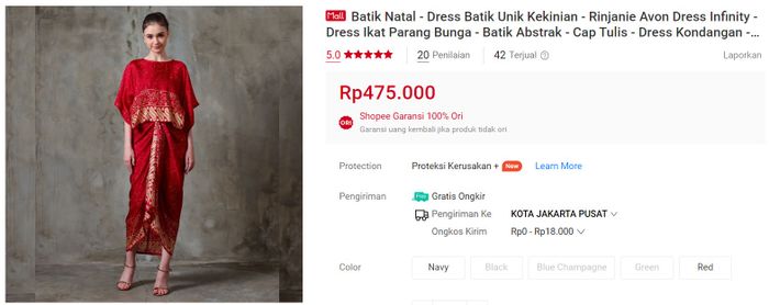 5 Dress Natal Murah Simpel Feminin Nuansa Merah Harga di Bawah Rp 500 ...