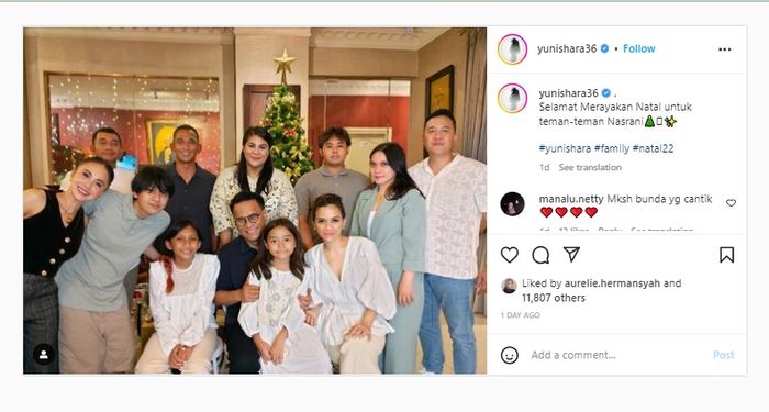 Yuni Shara Ikut Rayakan Natal 2022 Bareng Mantan Suami, Potret Kakak KD Bareng Keluarga Mantan ...